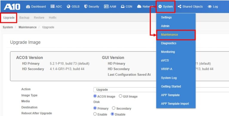 A10 Thunder ACOS バージョンアップ実施ガイド | 陰の構築者になりたくて